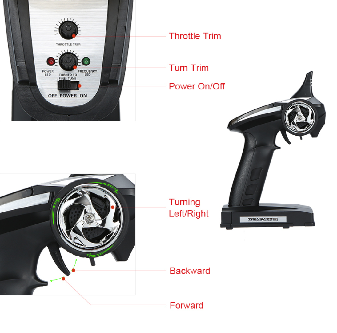 RC Racing Boat 2.4GHz Digital Remote Controller